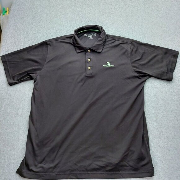 Pebble Beach | Shirts | Pebble Beach Brand Mens Polo Large Black Short ...